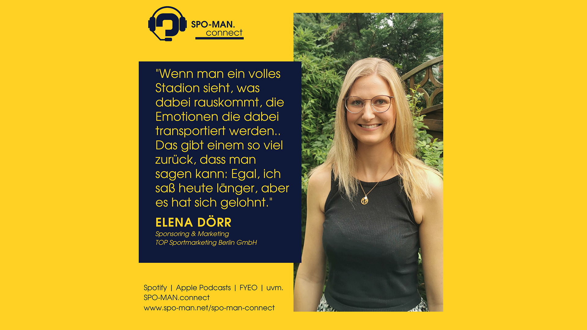 SPO-MAN.connect: Neue Folge mit Elena Dörr – SPO-MAN
